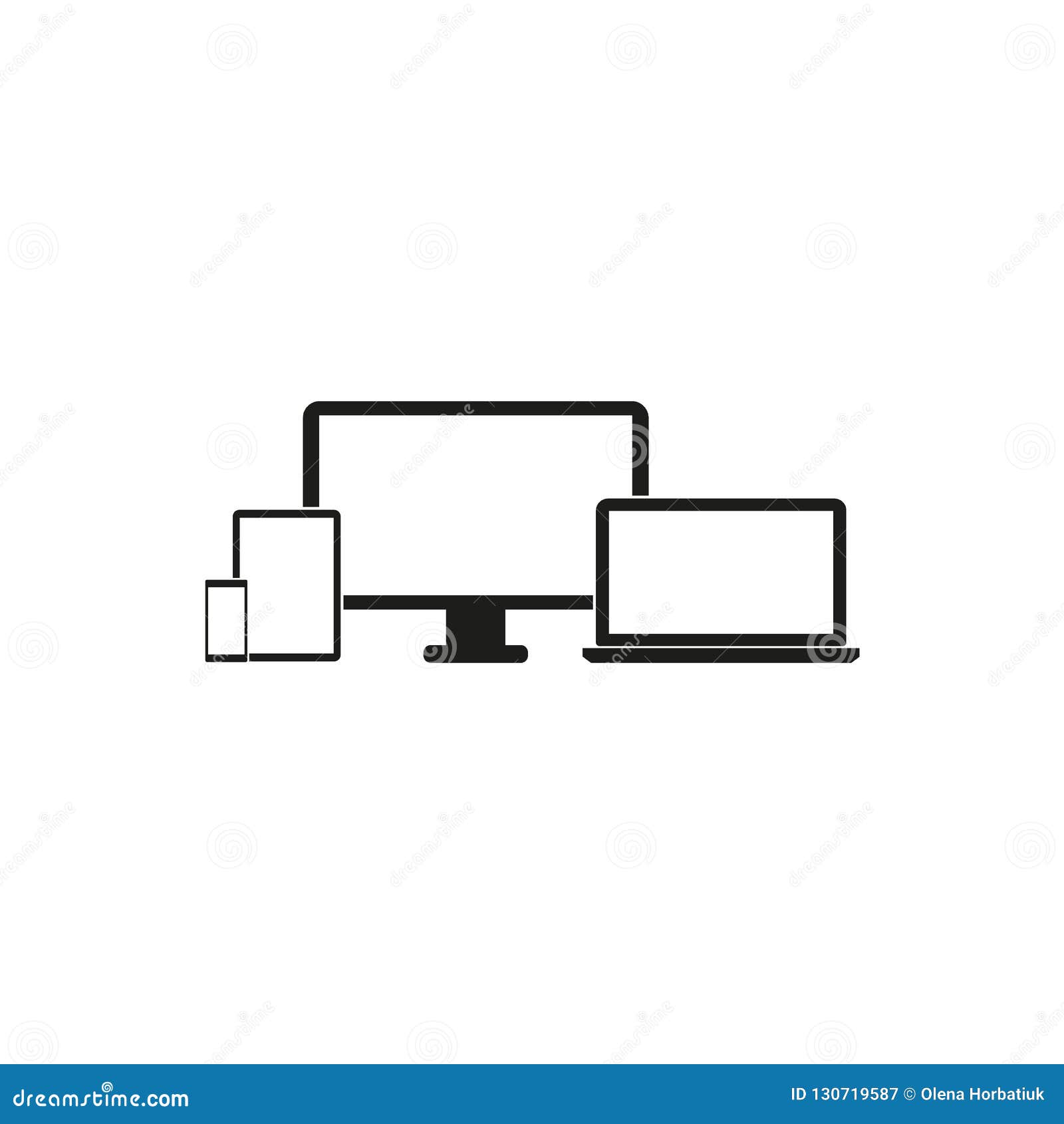 Digital Devices Vector Illustration. Technology Concept Stock Vector ...