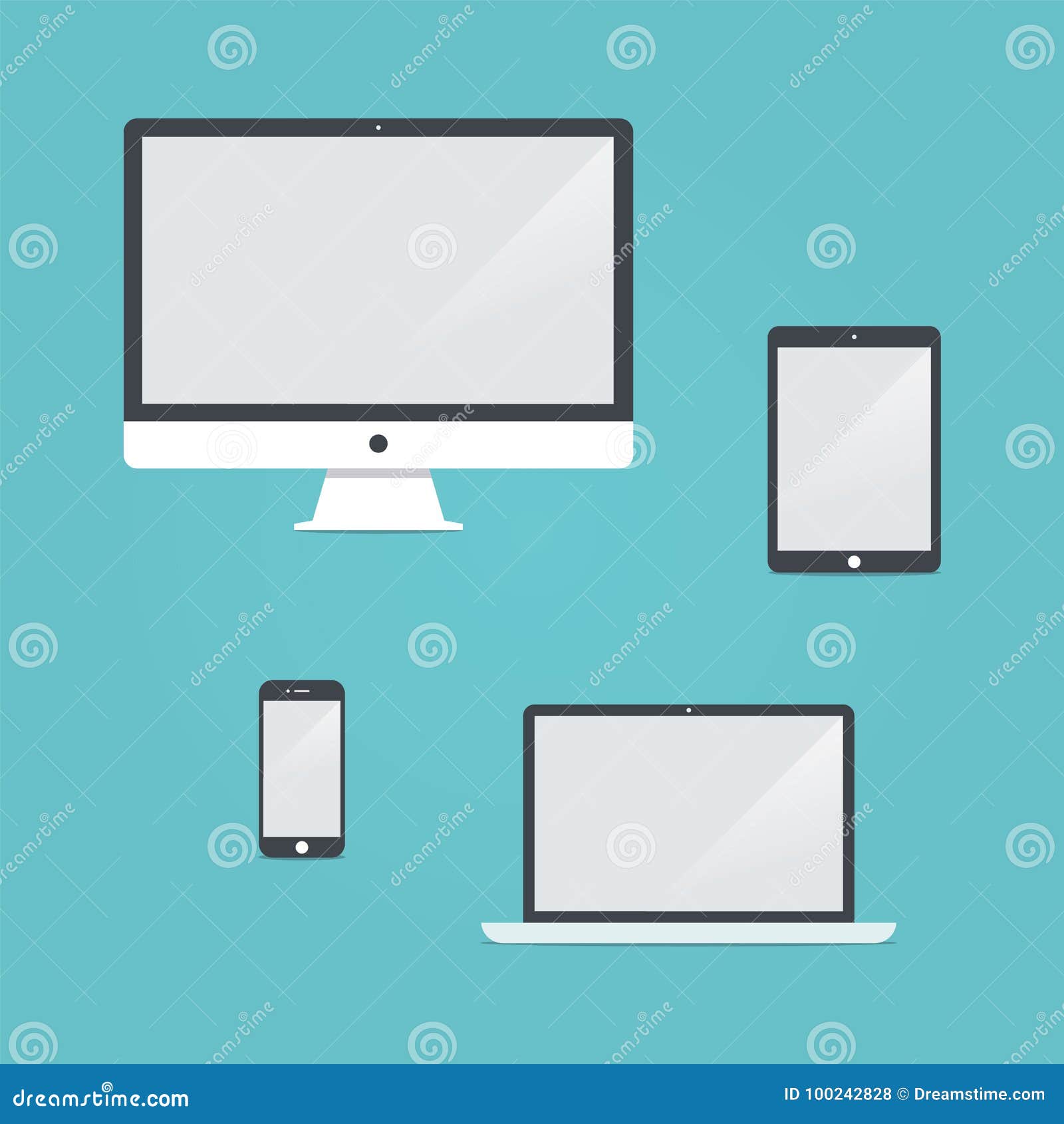 Digital Devices Vector stock vector. Illustration of screen - 100242828