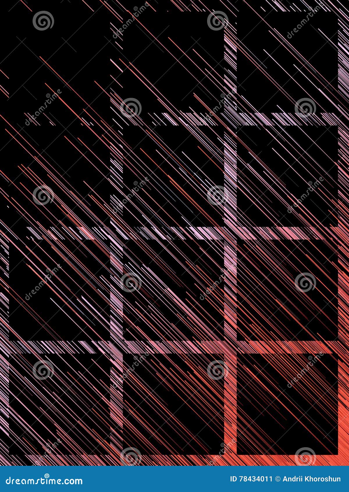 Digital Diagonal Red Lines Abstract Background. 3d Rendering Stock ...