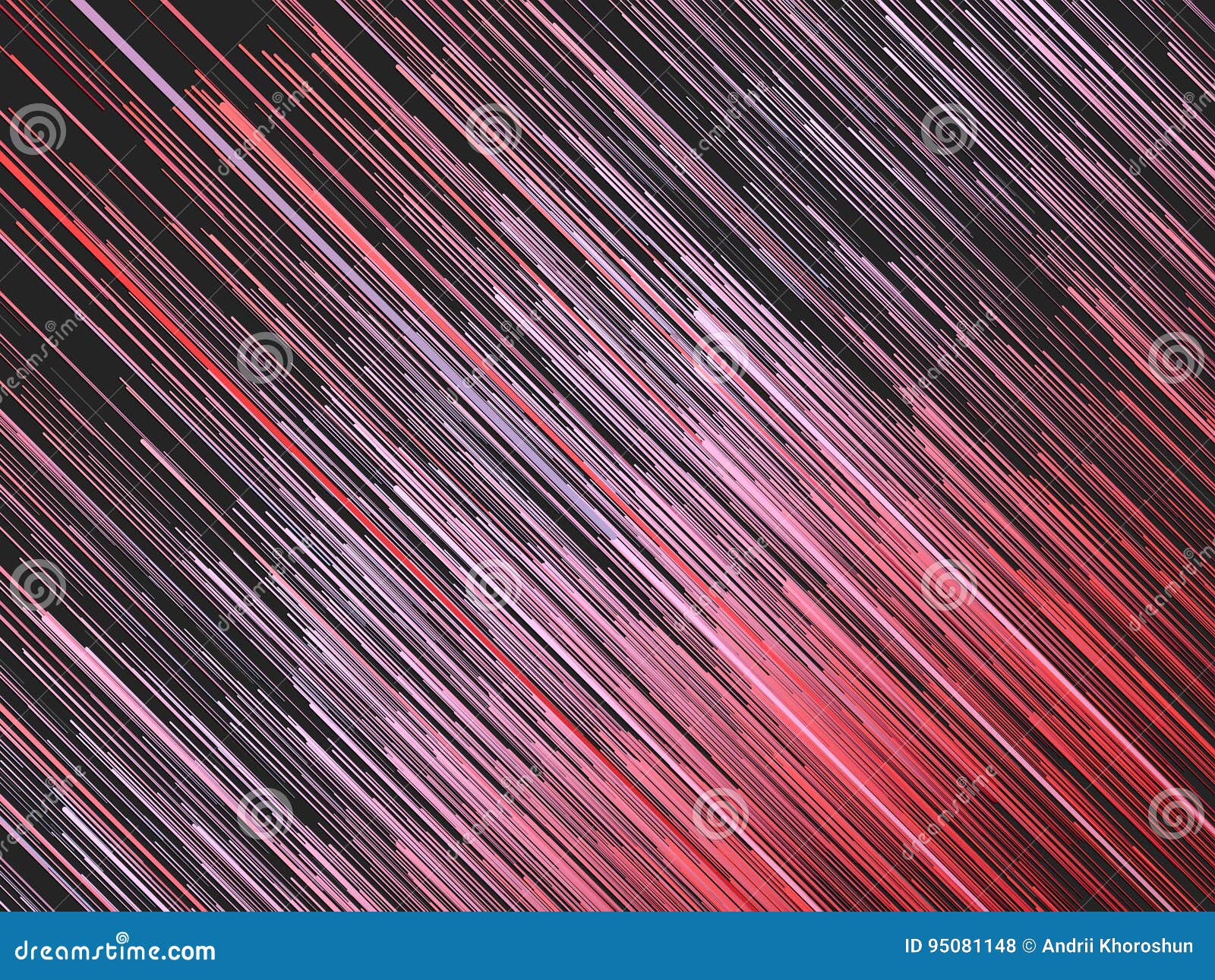 Digital Diagonal Red Lines Abstract Background. 3d Rendering Stock ...