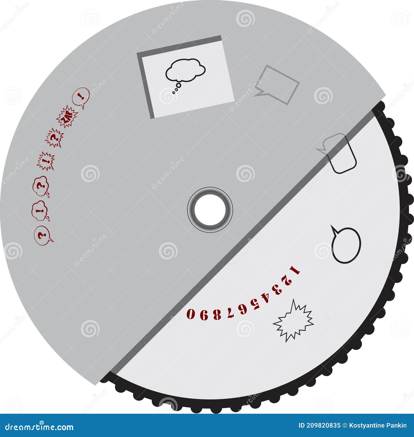 Digital Dial for Manual Selection Stock Vector - Illustration of text ...