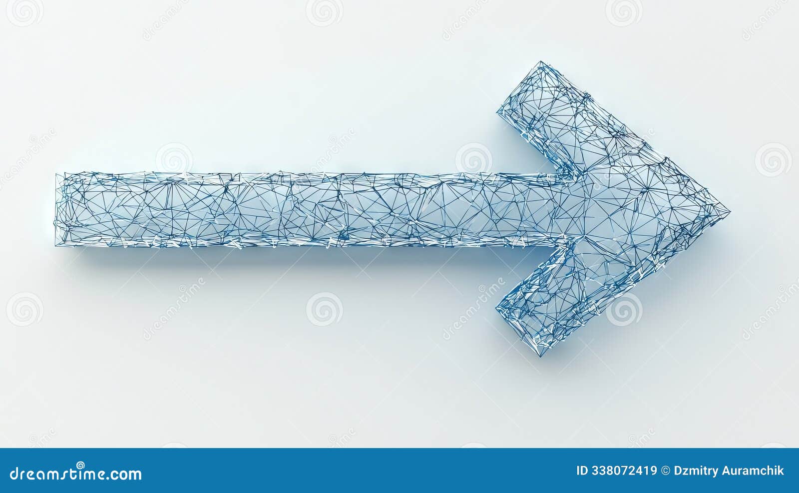 A Digital Directional Sign on a White Background. Low Poly Wireframe ...