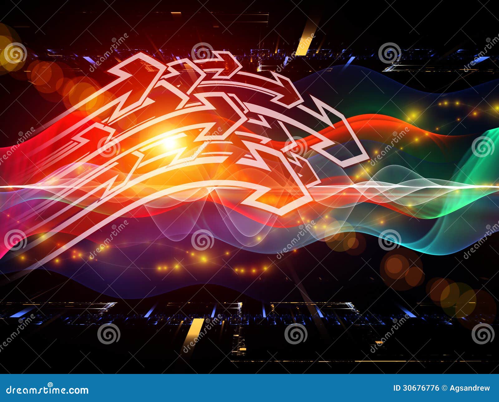 Digital Directions stock illustration. Illustration of design - 30676776