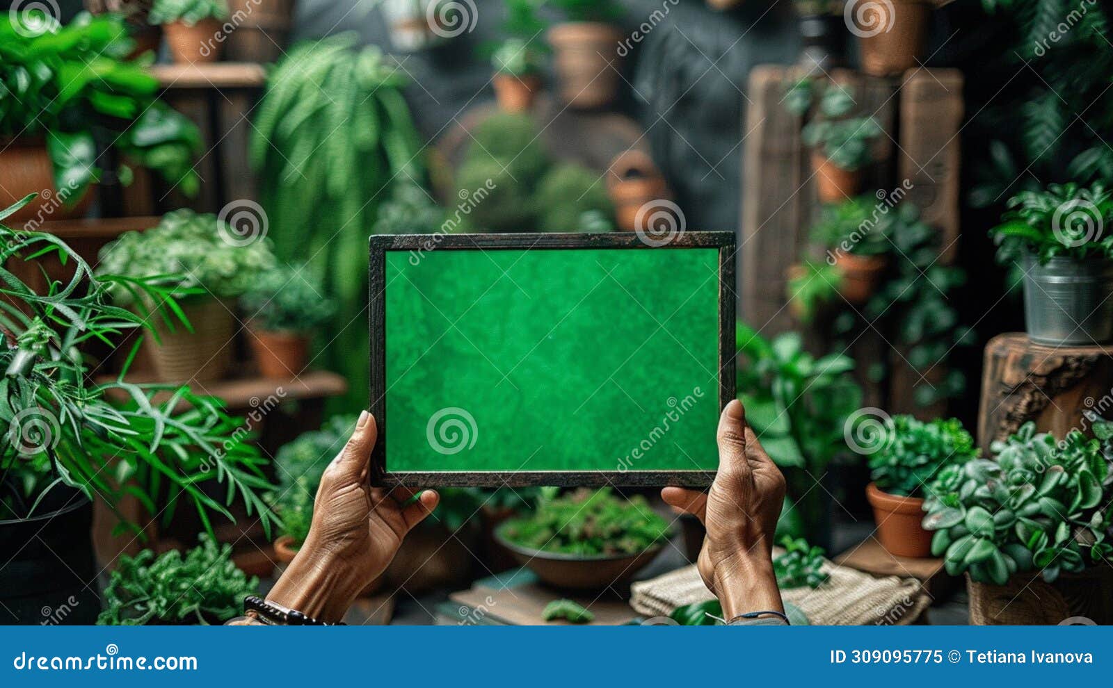 Digital Display with a Green Screen Option. Stock Illustration ...