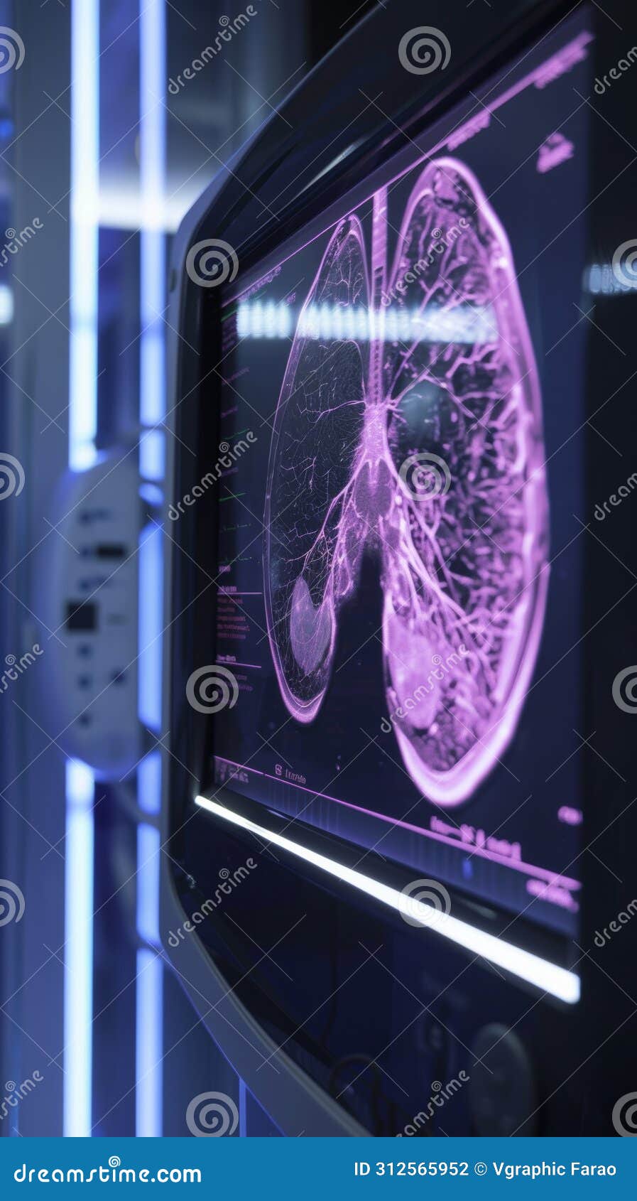 Digital Display of Human Lungs Medical Imaging Stock Photo - Image of ...