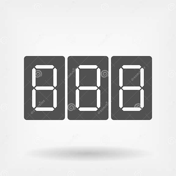 Digital display icon stock vector. Illustration of font - 109587096