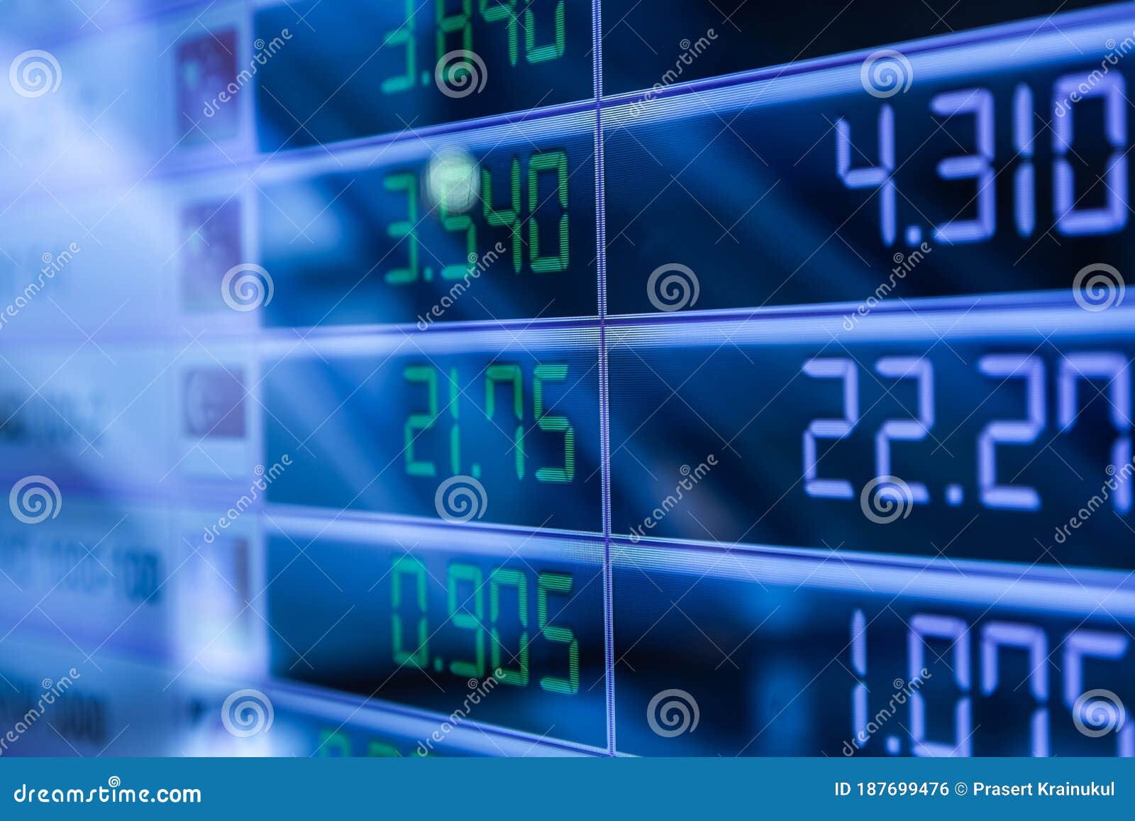 Digital Display LED Board Currency Exchange Rates Stock Illustration ...