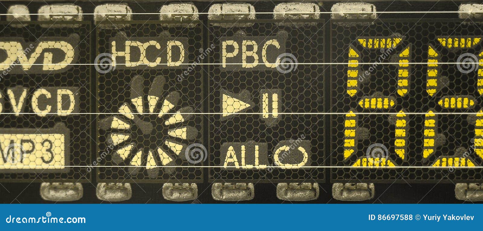 Digital Display of Video Player Stock Photo - Image of digit, anode ...