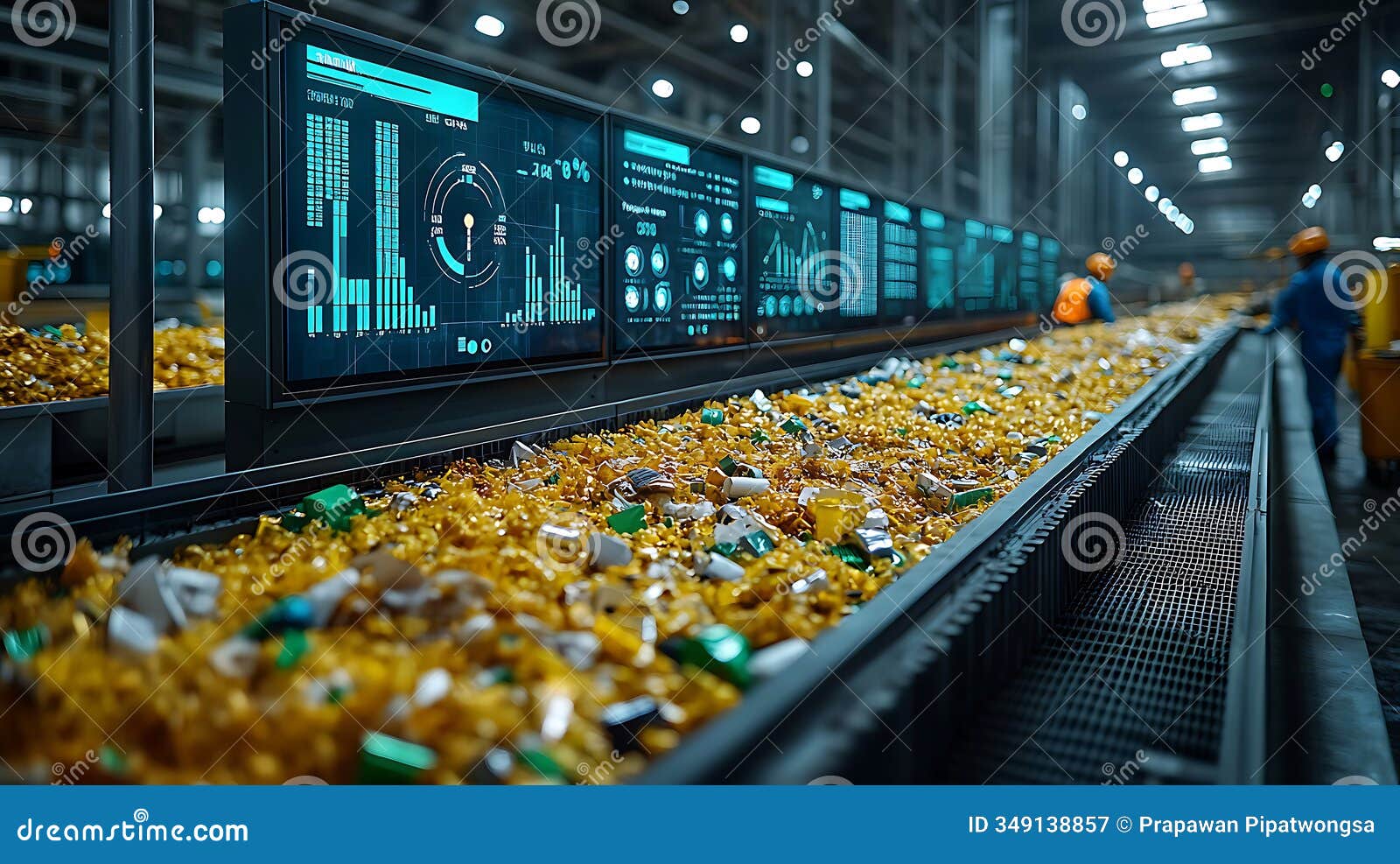 Digital Displays Showcasing E Waste Management in Recycling Facility ...