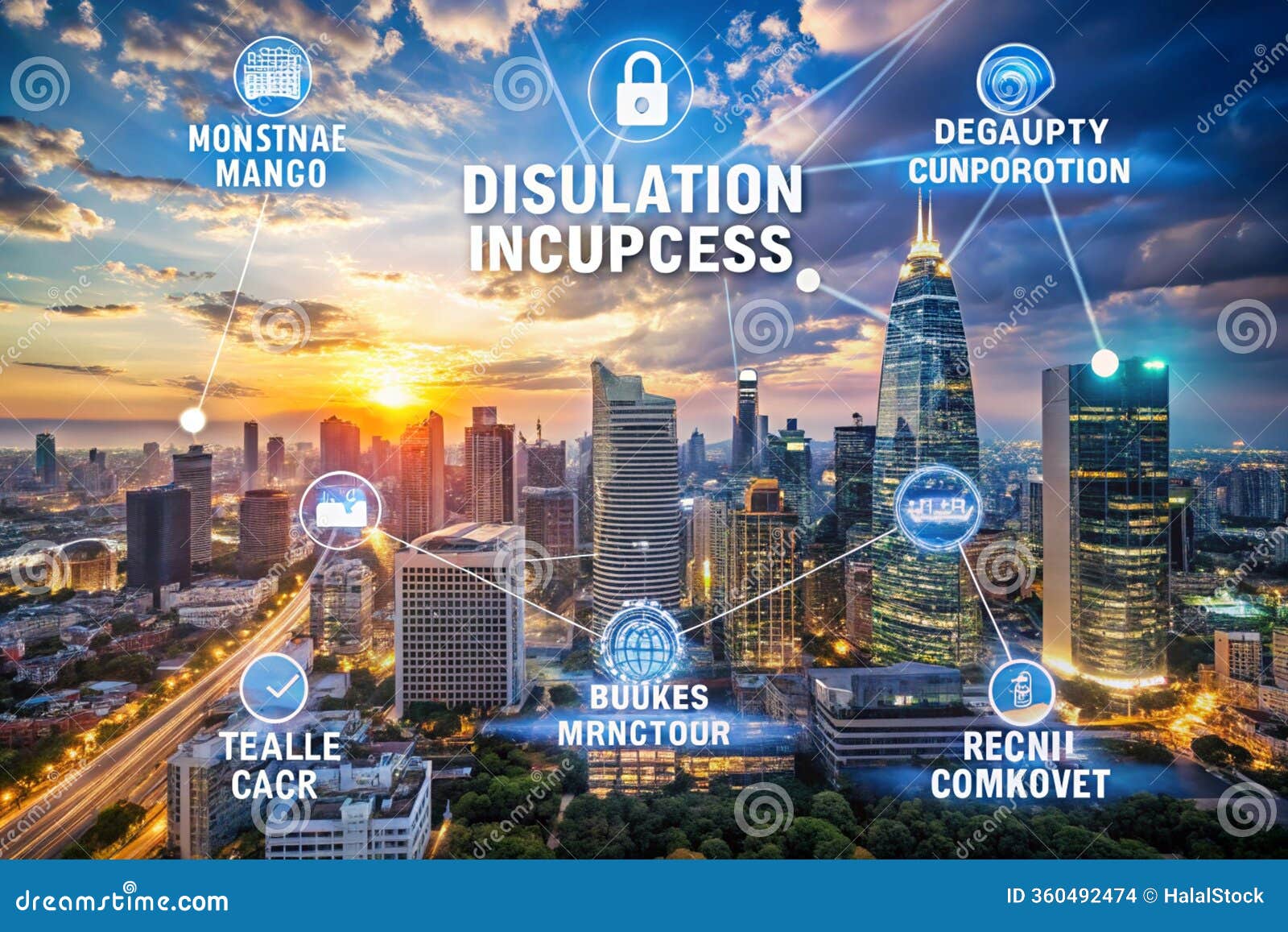 Digital Disruption Concept. Vector Illustration Background For ...