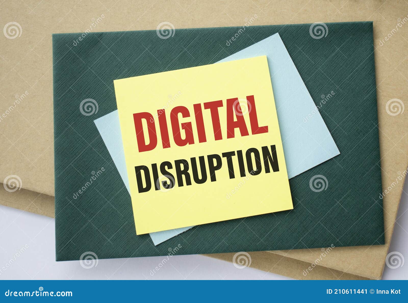 Digital Disruption Message Written on Note Stock Image - Image of ...