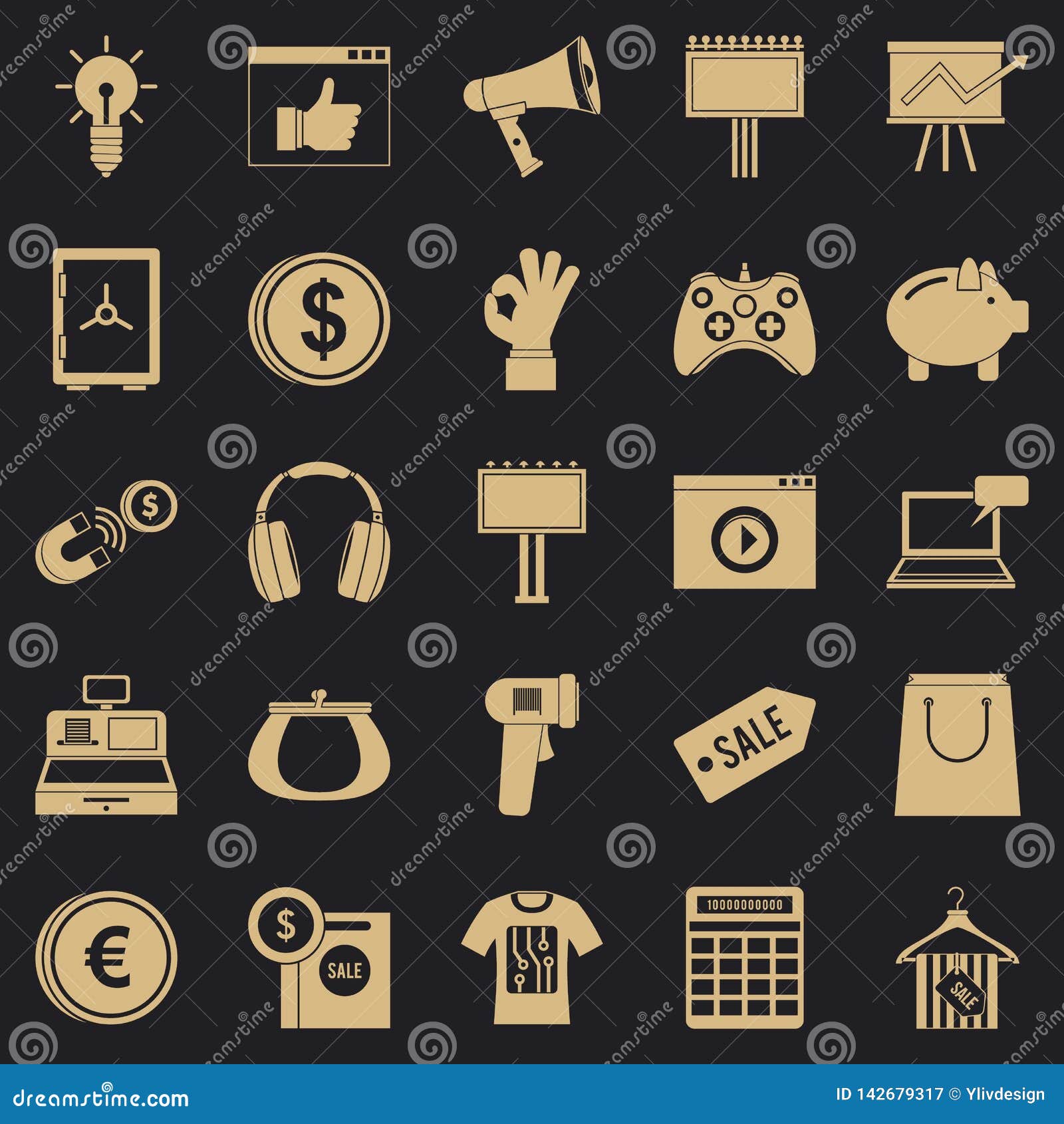 Digital Distribution Icons Set, Simple Style Stock Vector ...