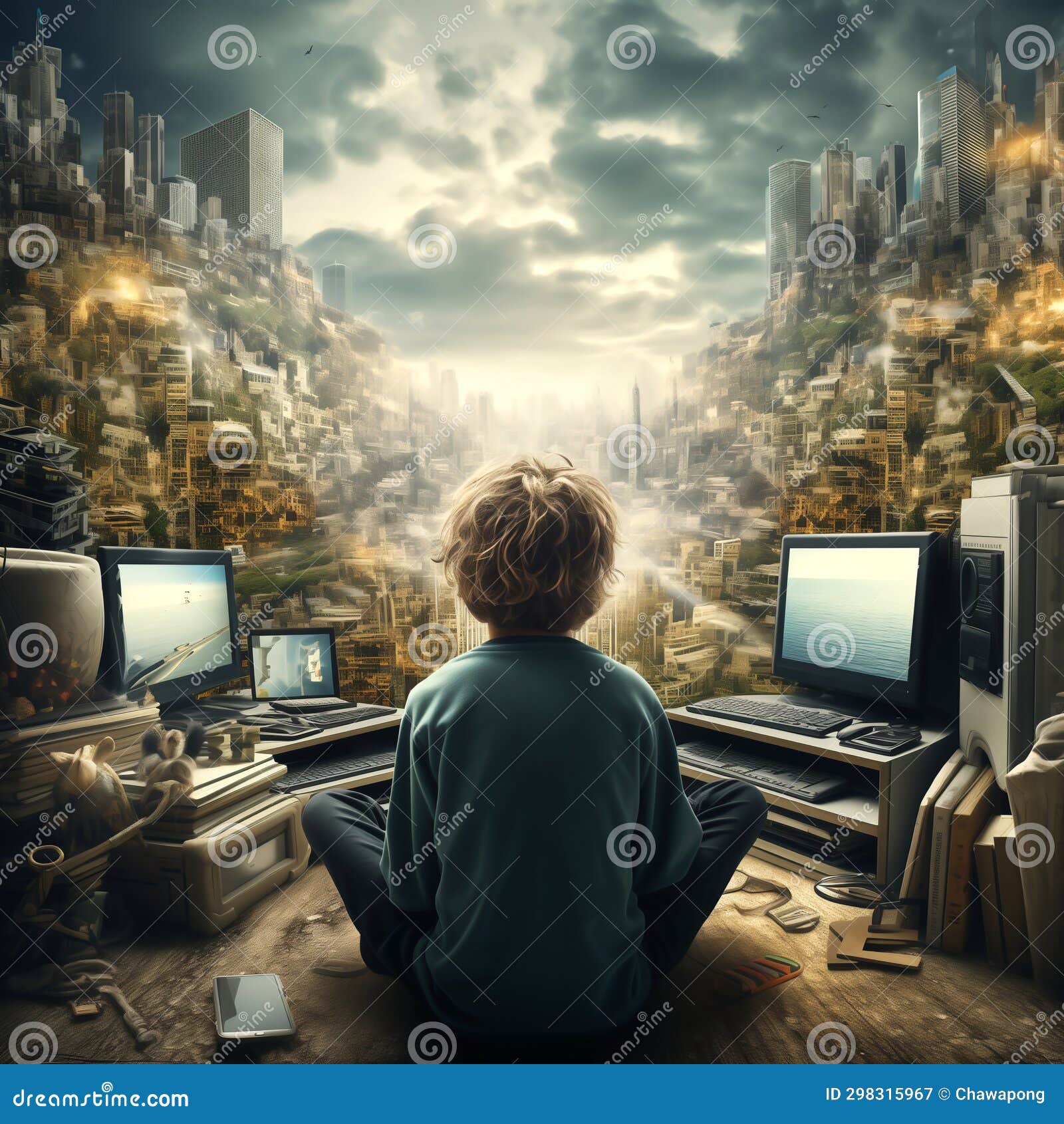 Digital Divide and Affects People Access To the Internet Stock Image ...