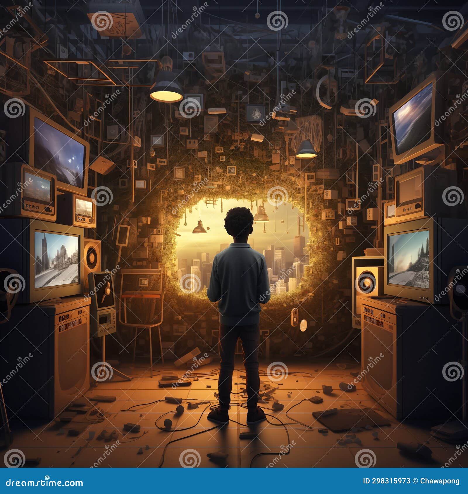 Digital Divide and Affects People Access To the Internet Stock Image ...