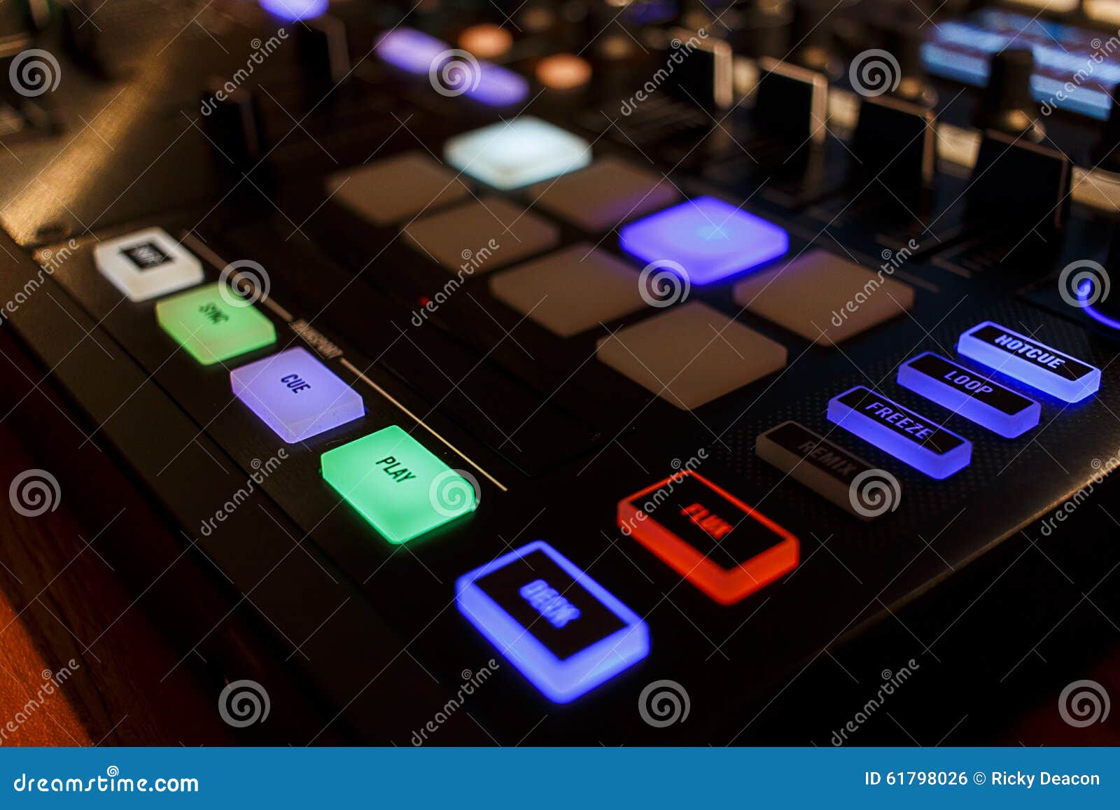 DJ Mixer stock photo. Image of instruments, abstract - 61798026