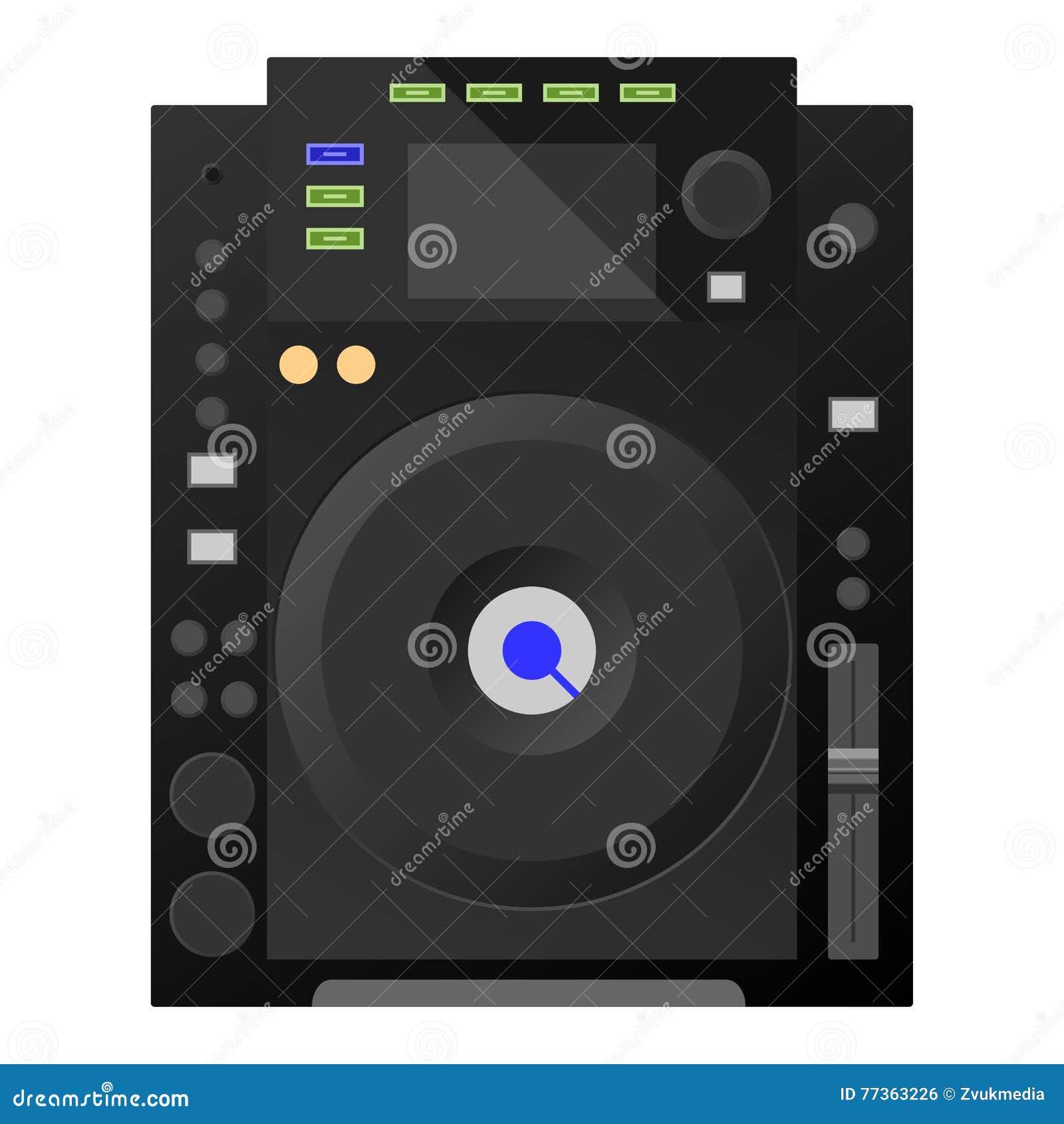 Digital DJ Deck, Mixer. Vector Stock Vector - Illustration of mixer ...
