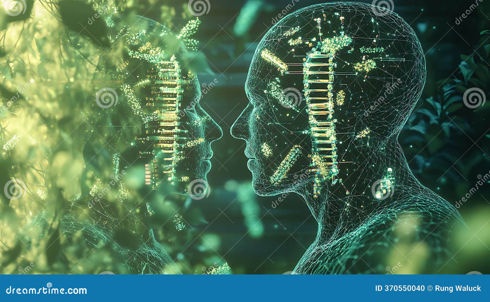 DNA Strand Meets Laboratory Research, Symbolizing Medical Technology ...