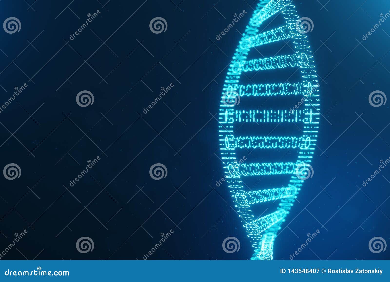 Digital DNA Molecule, Structure. Concept Digital Code Human Genome. DNA ...