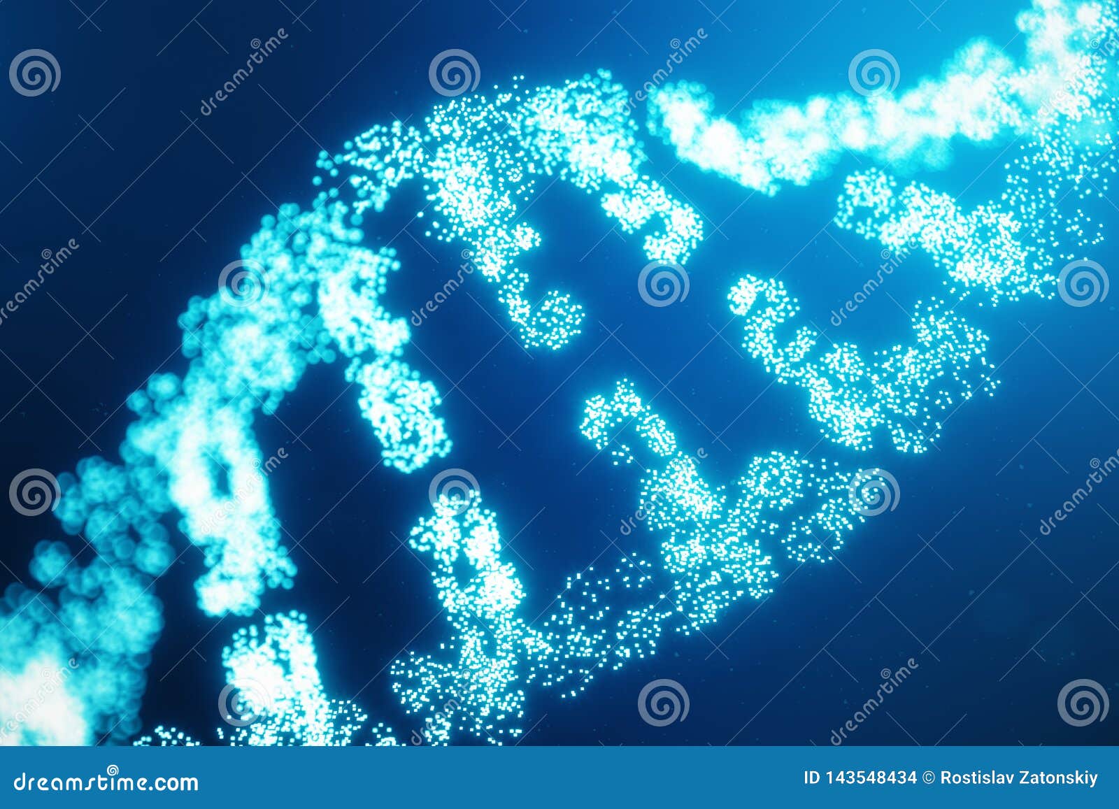 Digital DNA Molecule, Structure. Concept Digital Code Human Genome. DNA ...