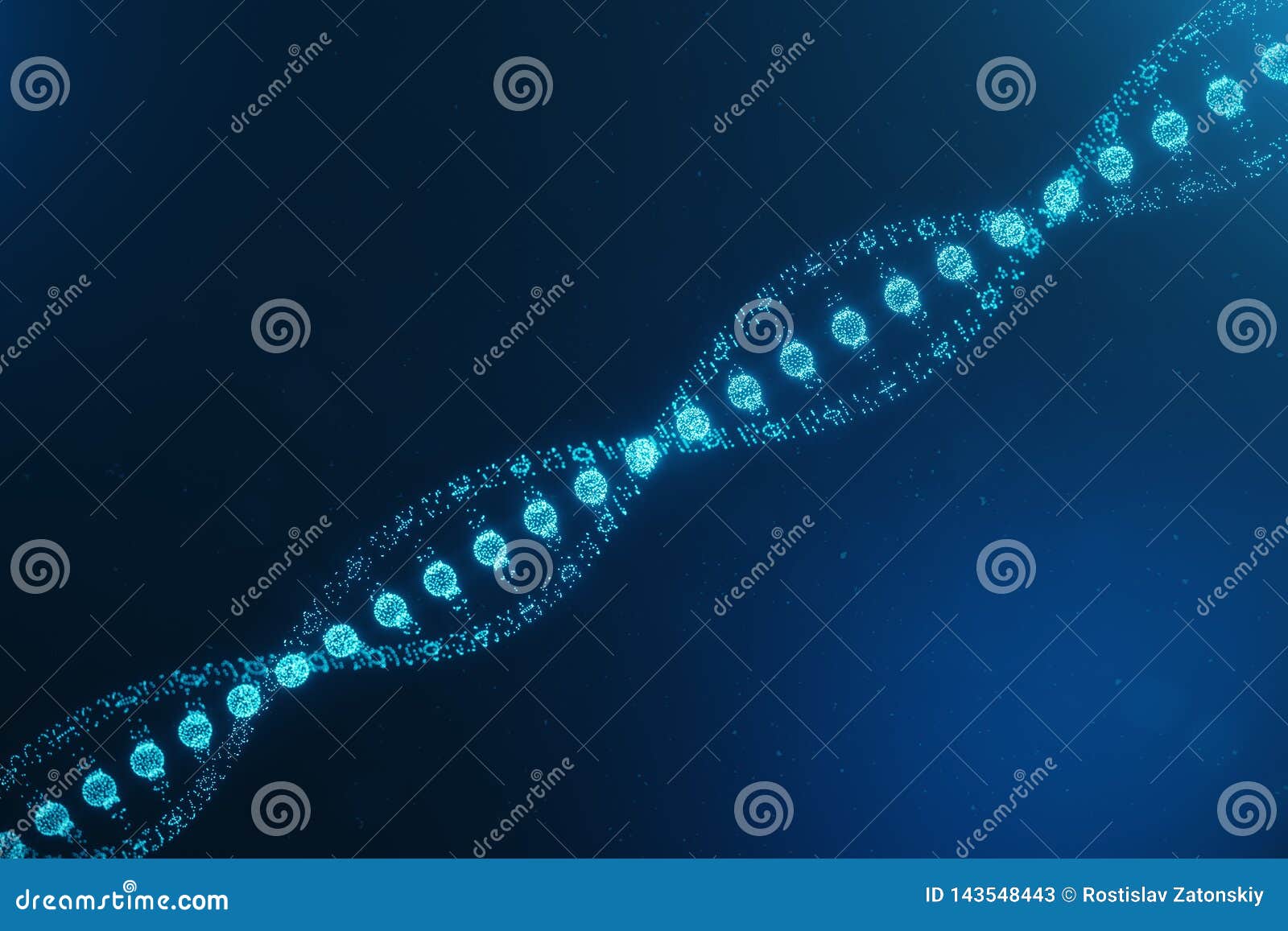 Digital DNA Molecule, Structure. Concept Digital Code Human Genome. DNA ...