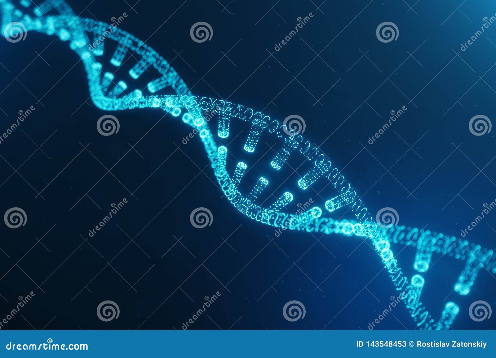Digital DNA Molecule, Structure. Concept Digital Code Human Genome. DNA ...
