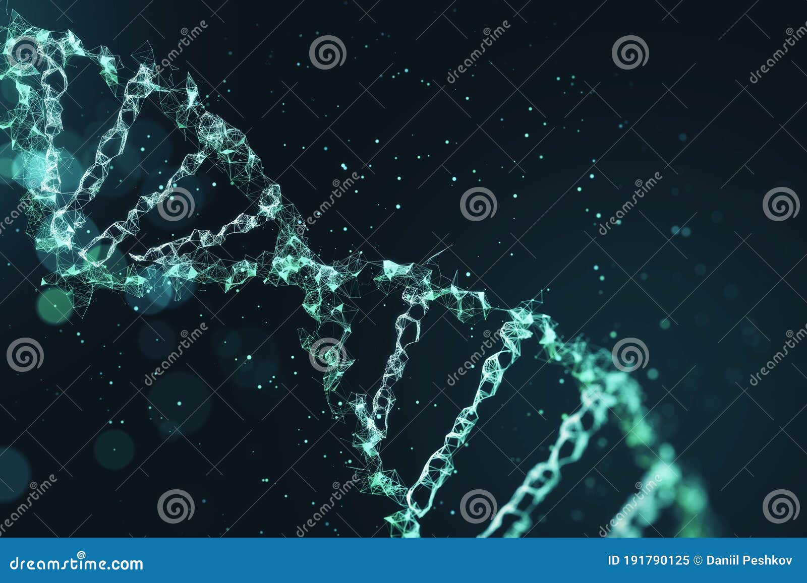 Digital Dna Spirals at Abstract Technology Checkered Background Stock ...