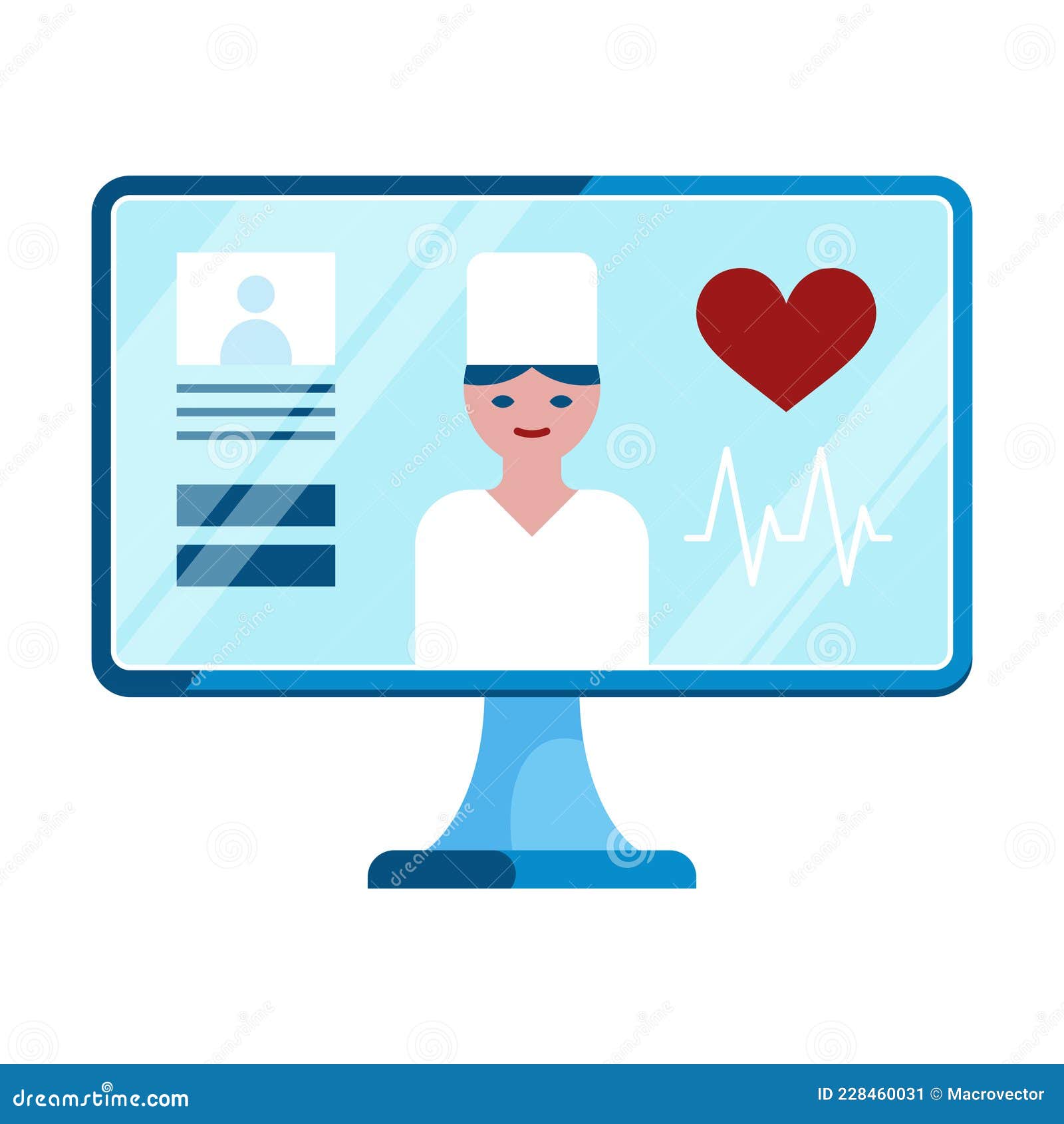 Digital Doctor Medicine Composition Stock Vector - Illustration of ...