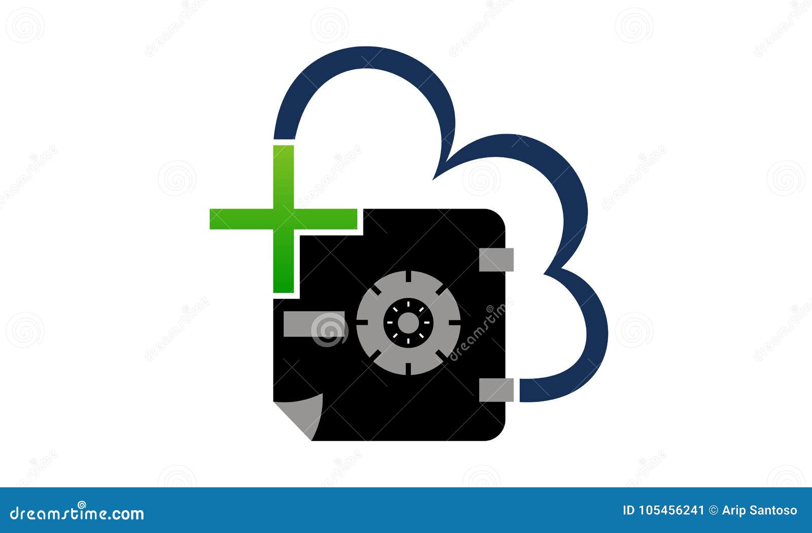 Digital Document Cloud Secure Vault Stock Vector - Illustration of ...