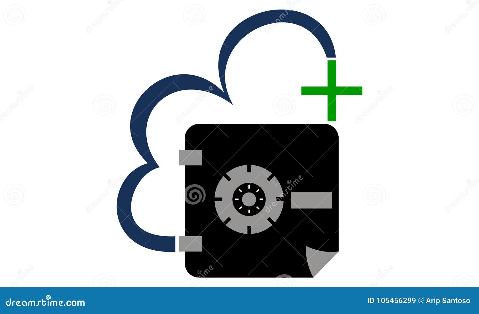 Digital Document Cloud Secure Vault Stock Vector - Illustration of ...