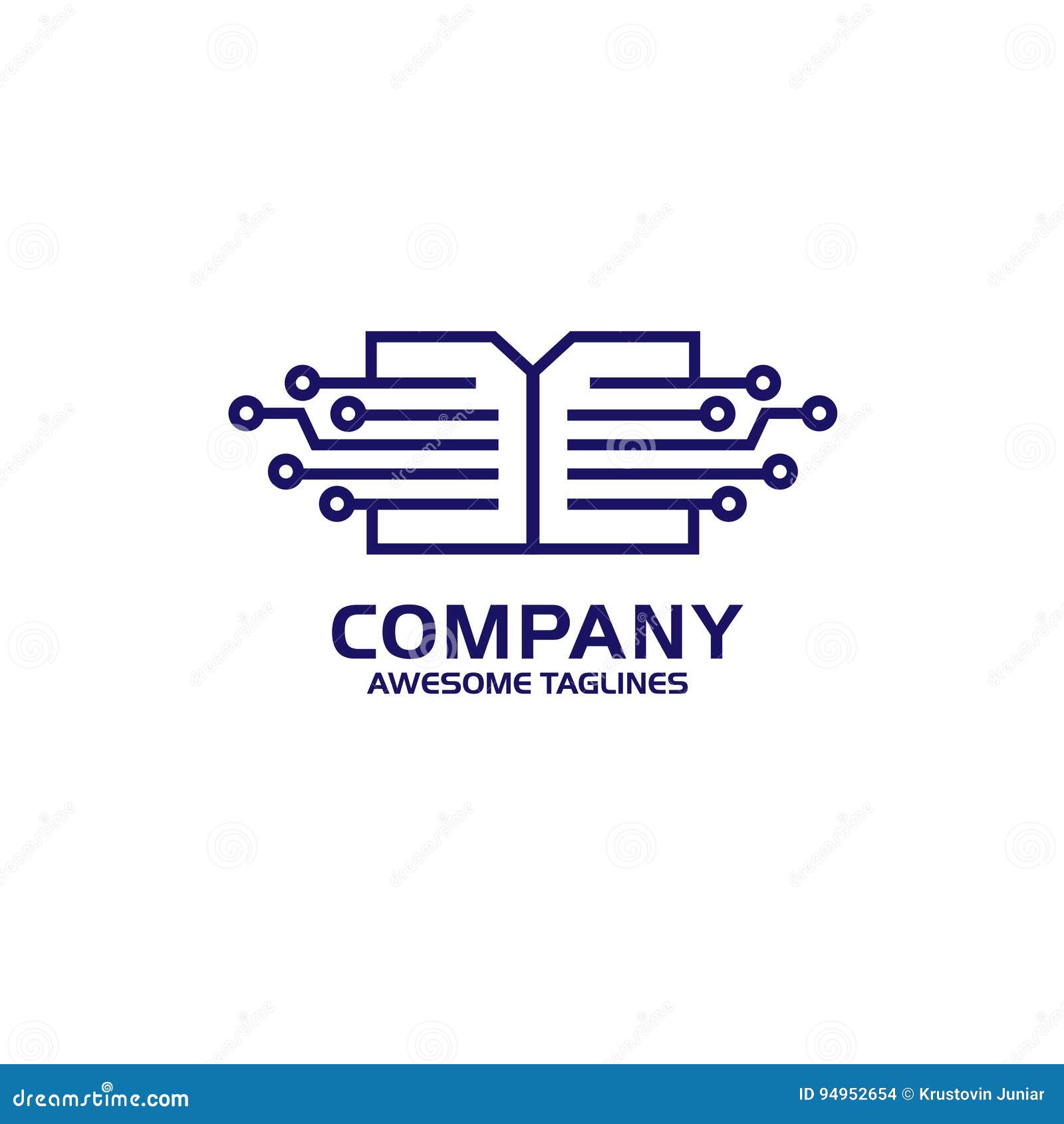 Digital Document, Digital Book Logo Concept Stock Vector - Illustration ...