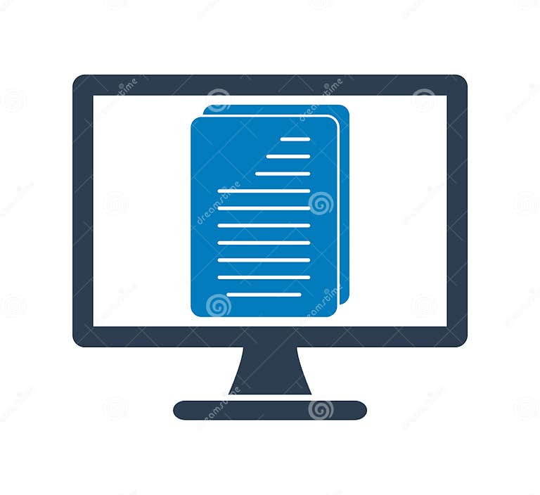 Digital Document Icon. stock vector. Illustration of file - 154239747