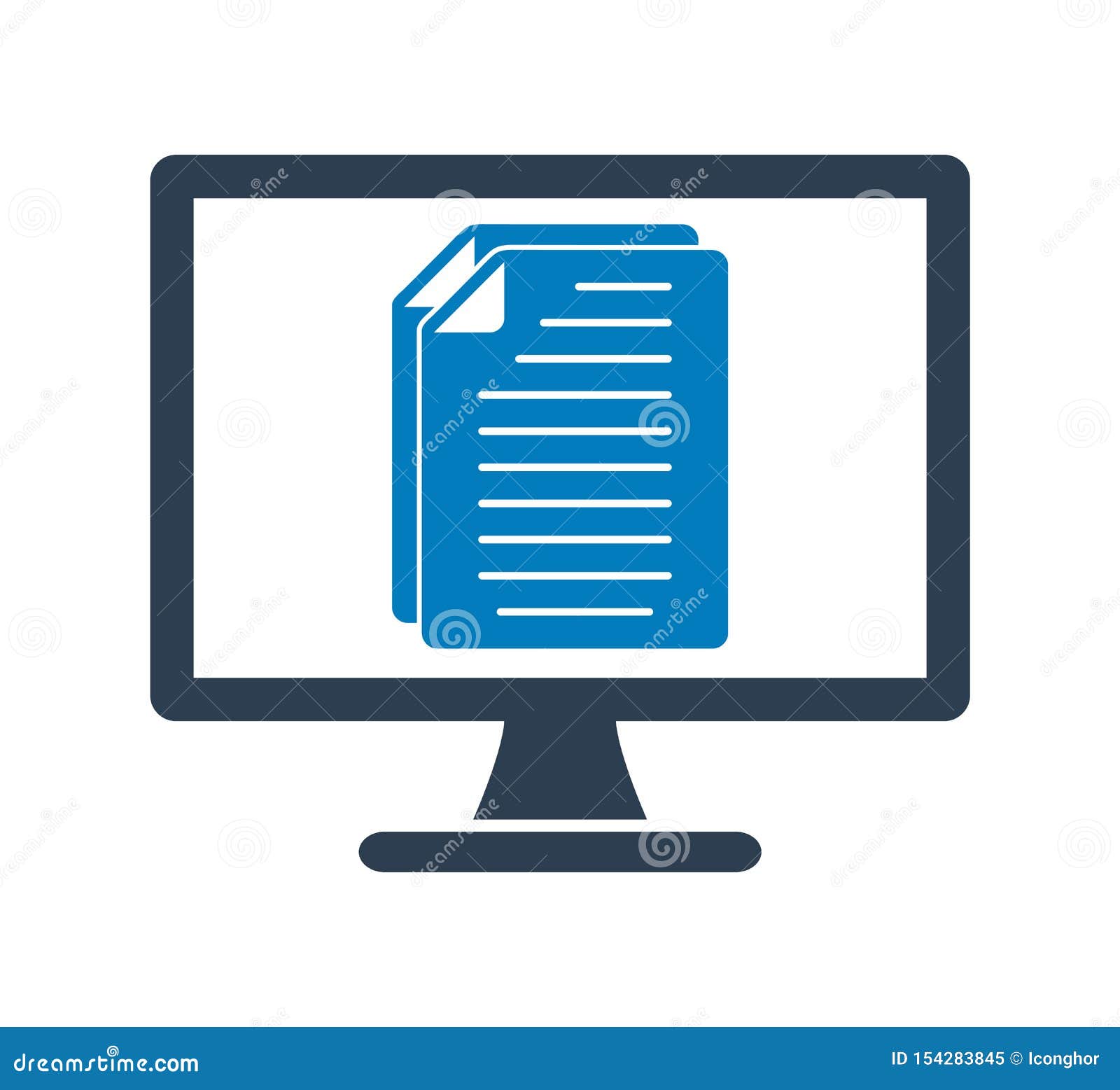 Digital Document Icon. stock vector. Illustration of identity - 154283845