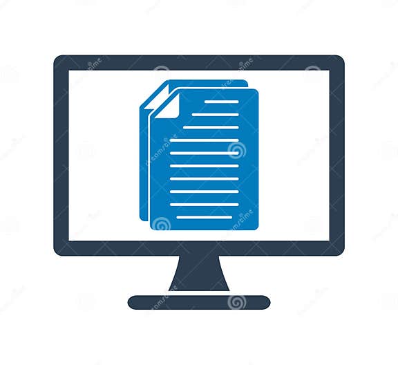 Digital Document Icon. stock vector. Illustration of identity - 154283845