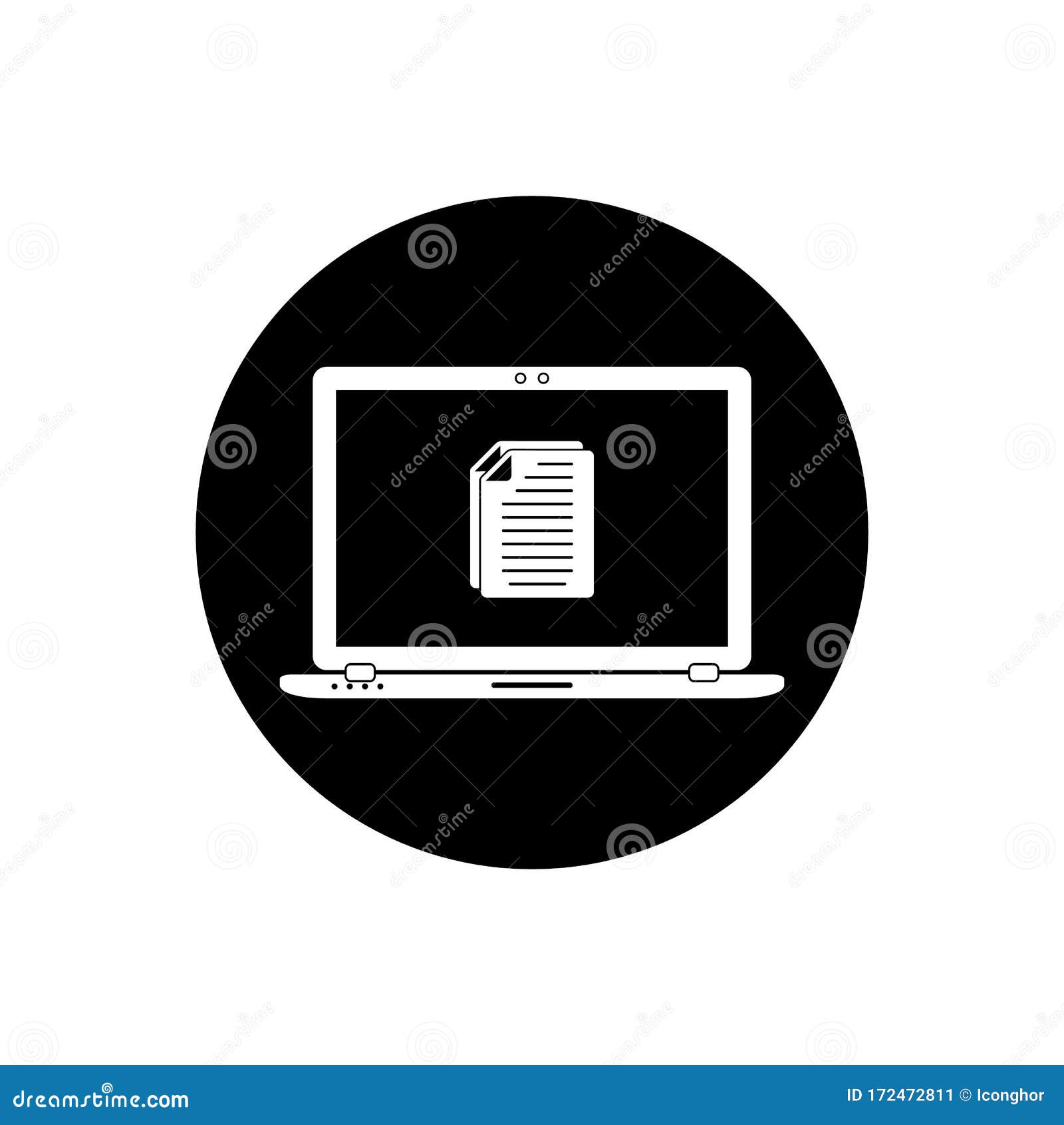 Digital Document Icon. stock vector. Illustration of rounded - 172472811