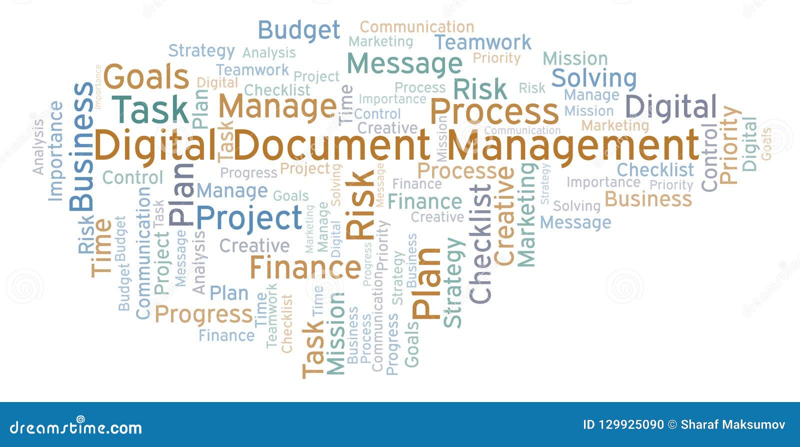 Digital Document Management Word Cloud, Made with Text only. Stock ...
