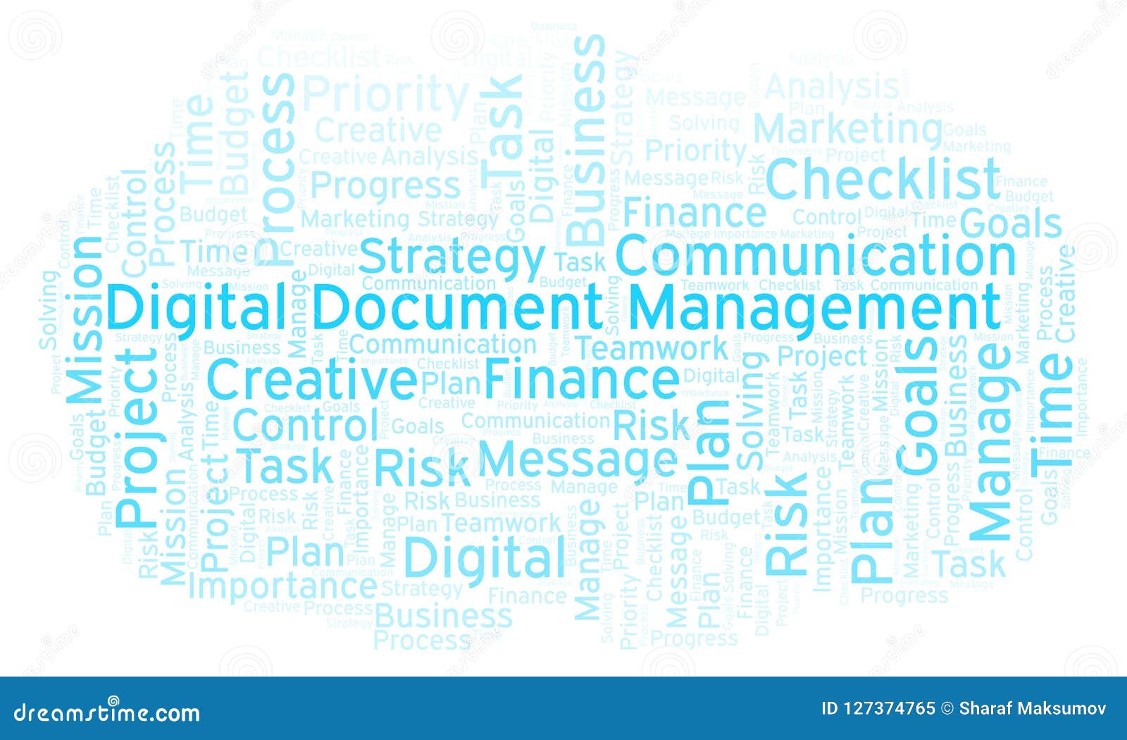 Digital Document Management Word Cloud, Made with Text only. Stock ...