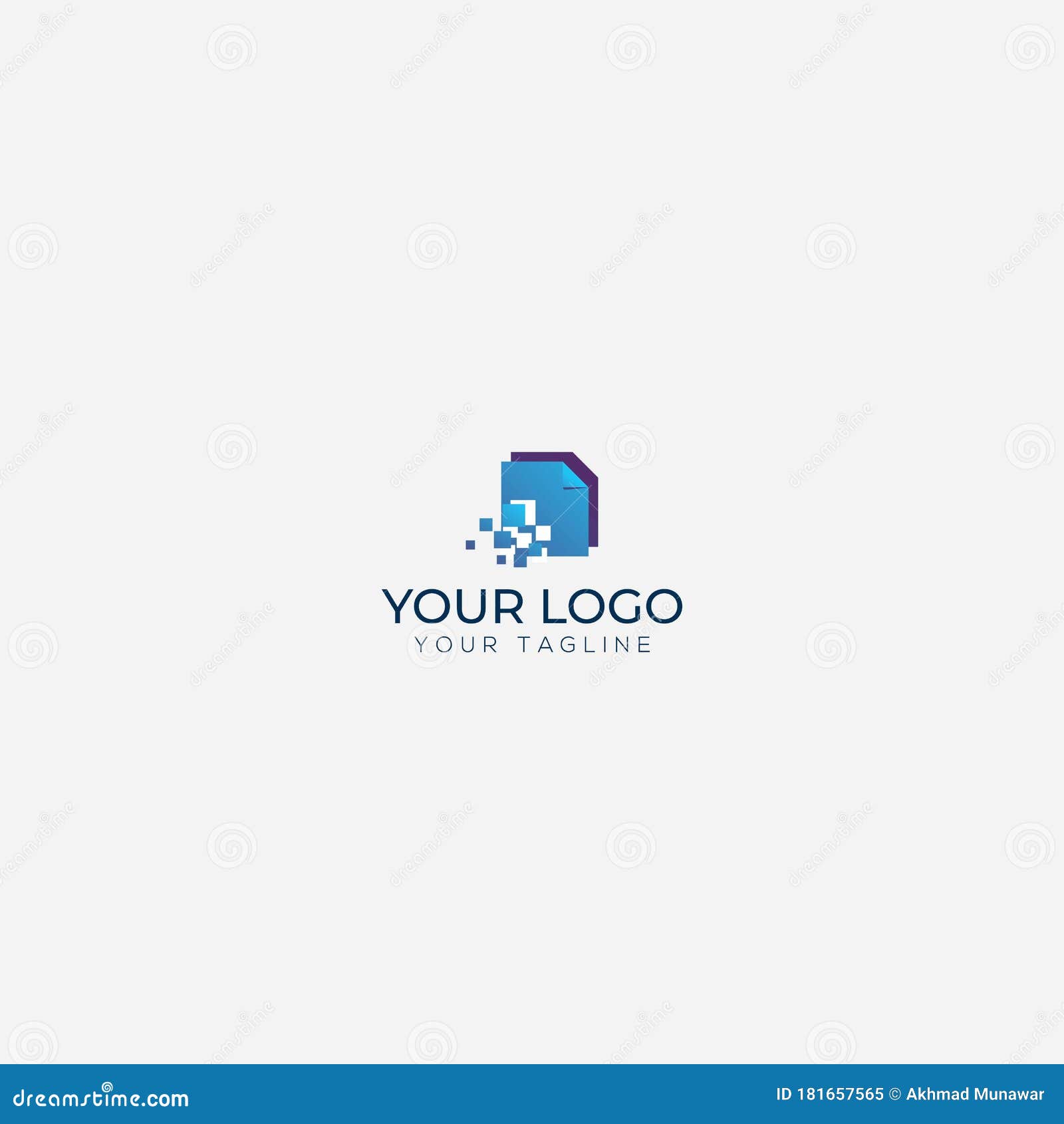 Digital Document Scanner Logo Design and Modern Stock Vector ...