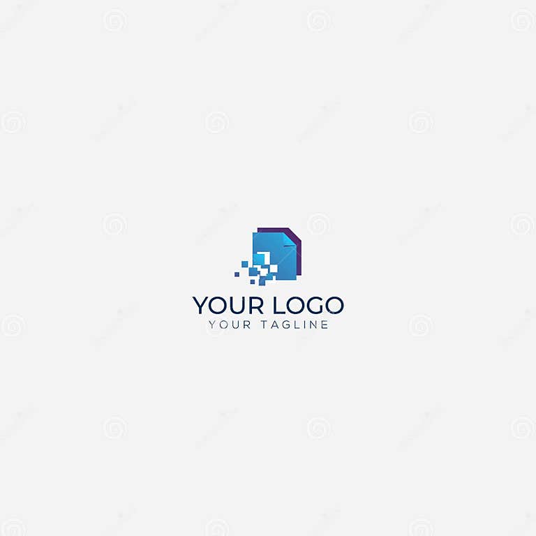 Digital Document Scanner Logo Design and Modern Stock Vector ...
