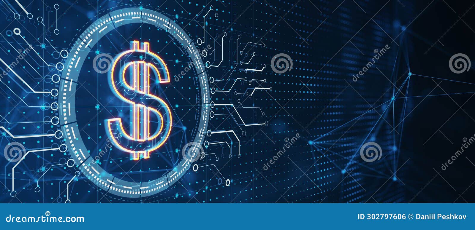 Digital Dollar Sign Backdrop Royalty-Free Stock Photography ...