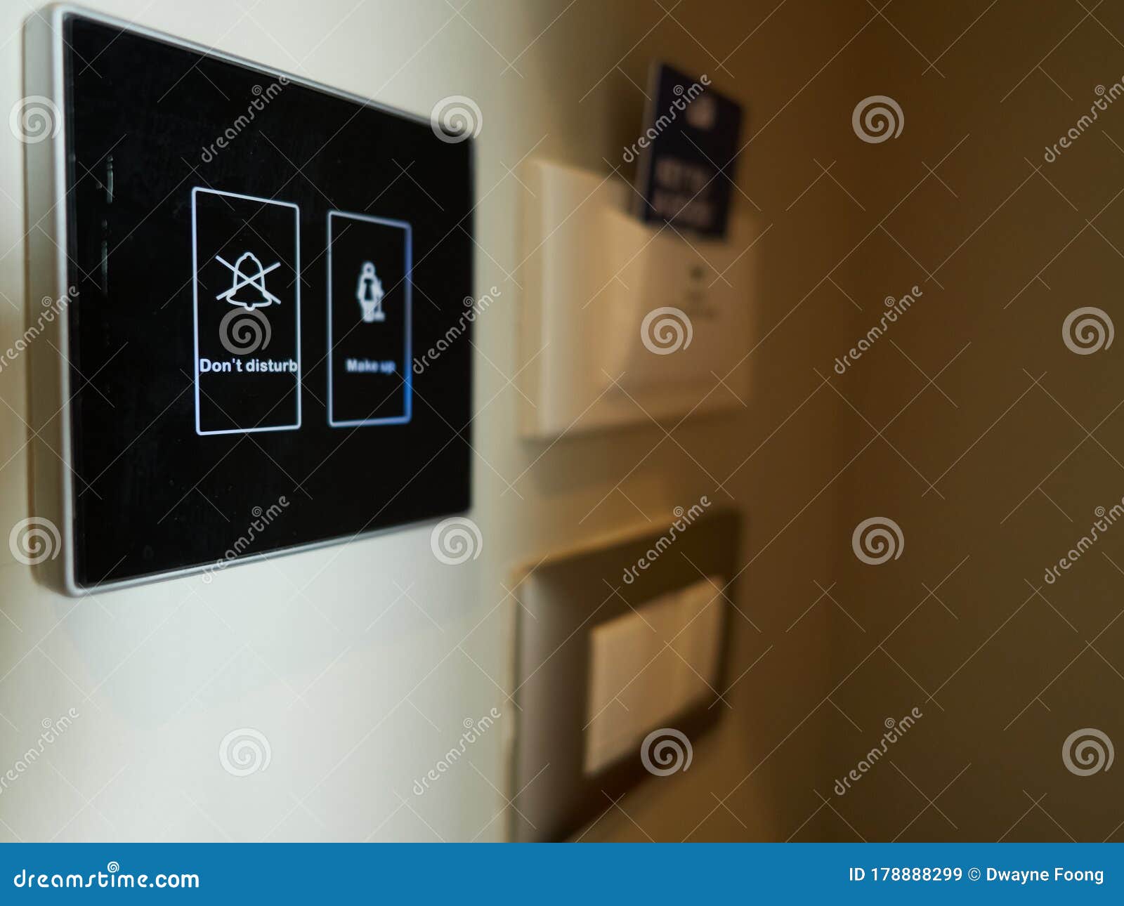 A Digital Do Not Disturb Switch Stock Image - Image of dont, keycard ...