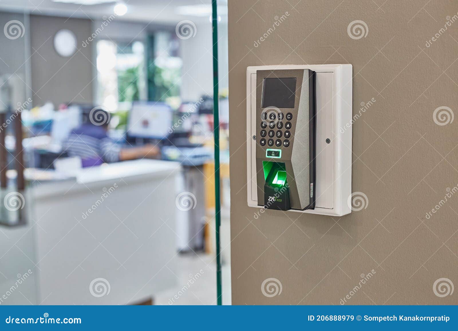 Digital Door Access by Password or Key Card. Stock Image - Image of ...