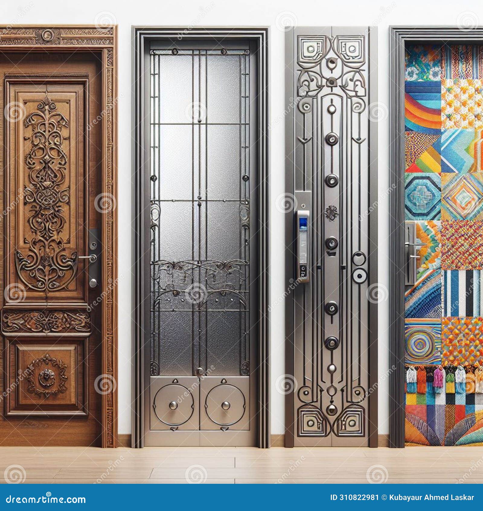 Digital Door Design, Heavy Door Design Stock Illustration ...