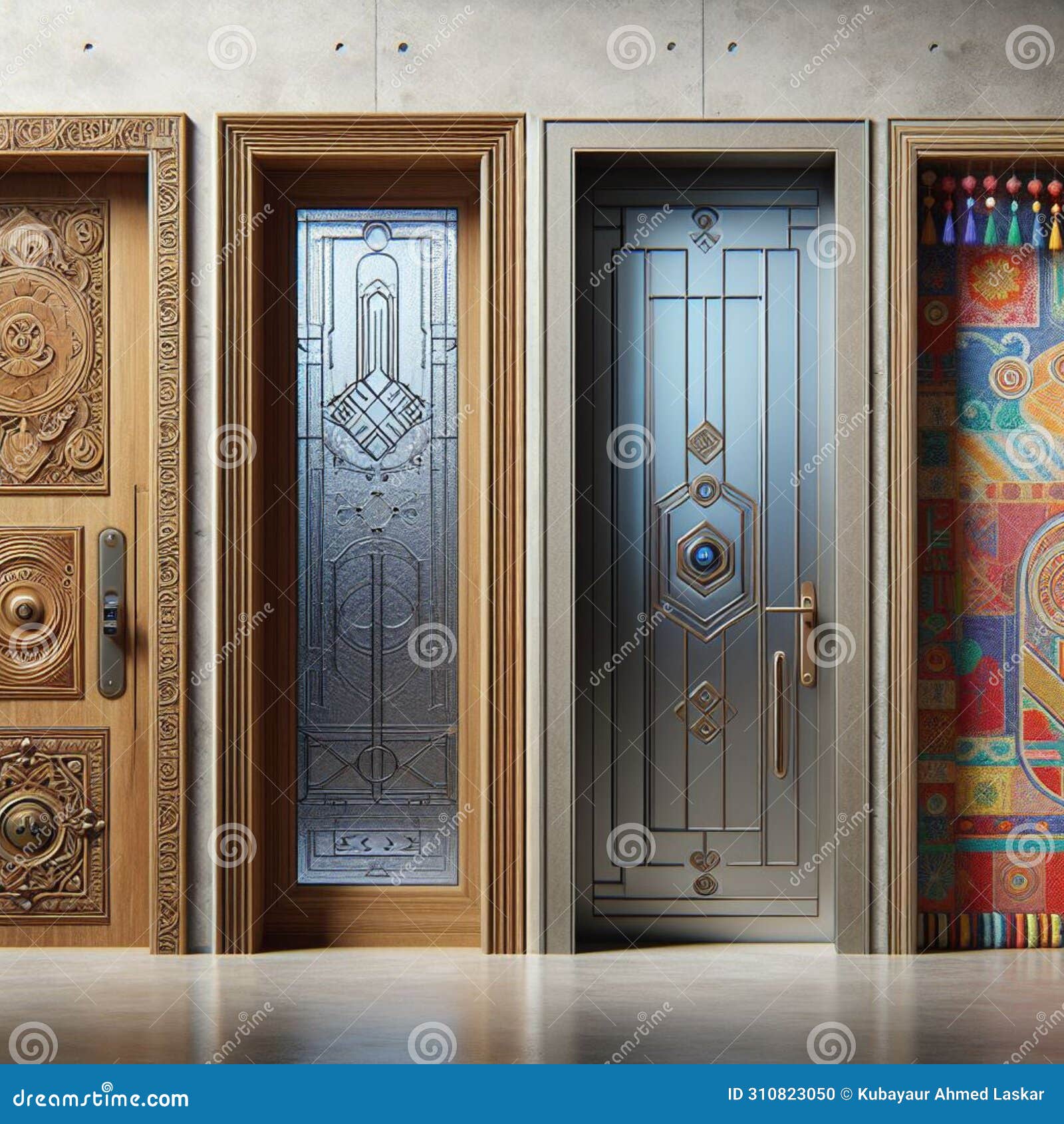 Digital Door Design, Heavy Door Design Stock Illustration ...