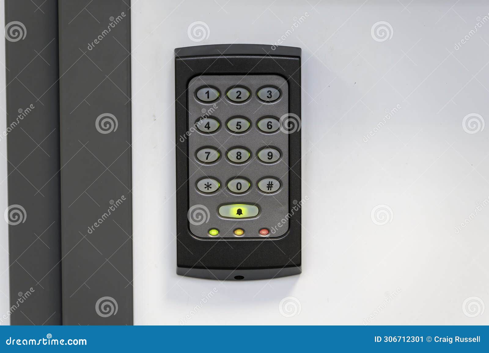 Digital door entry keypad stock image. Image of password - 306712301