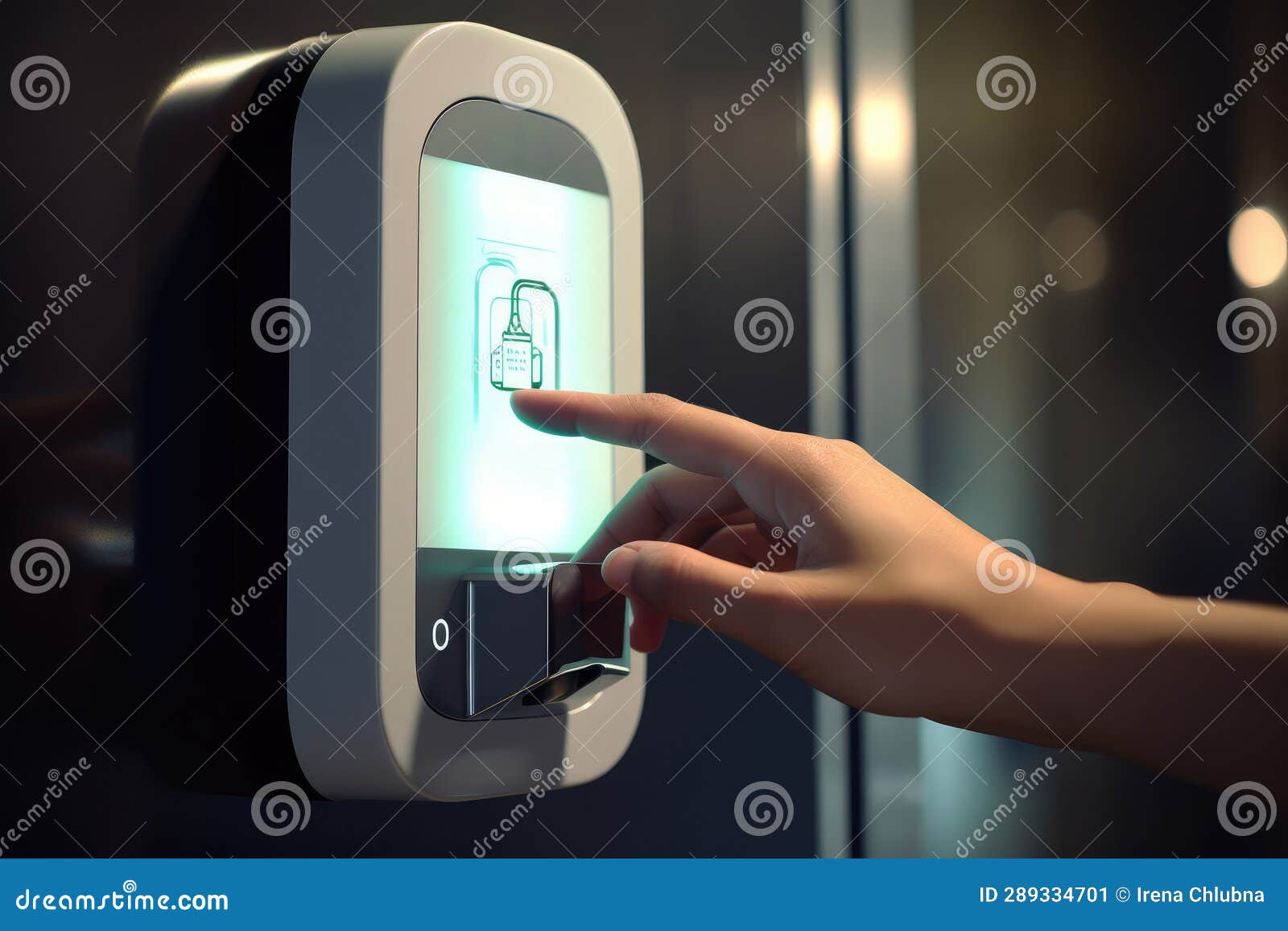 Digital Door Lock, Keyless System of Access Door Stock Illustration ...