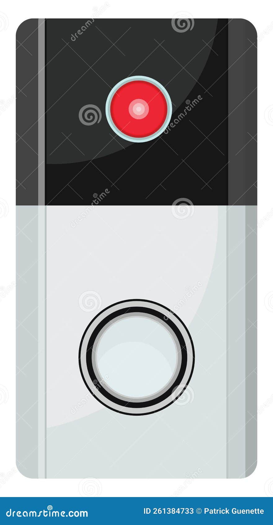 Digital doorbell, icon stock vector. Illustration of vintage - 261384733