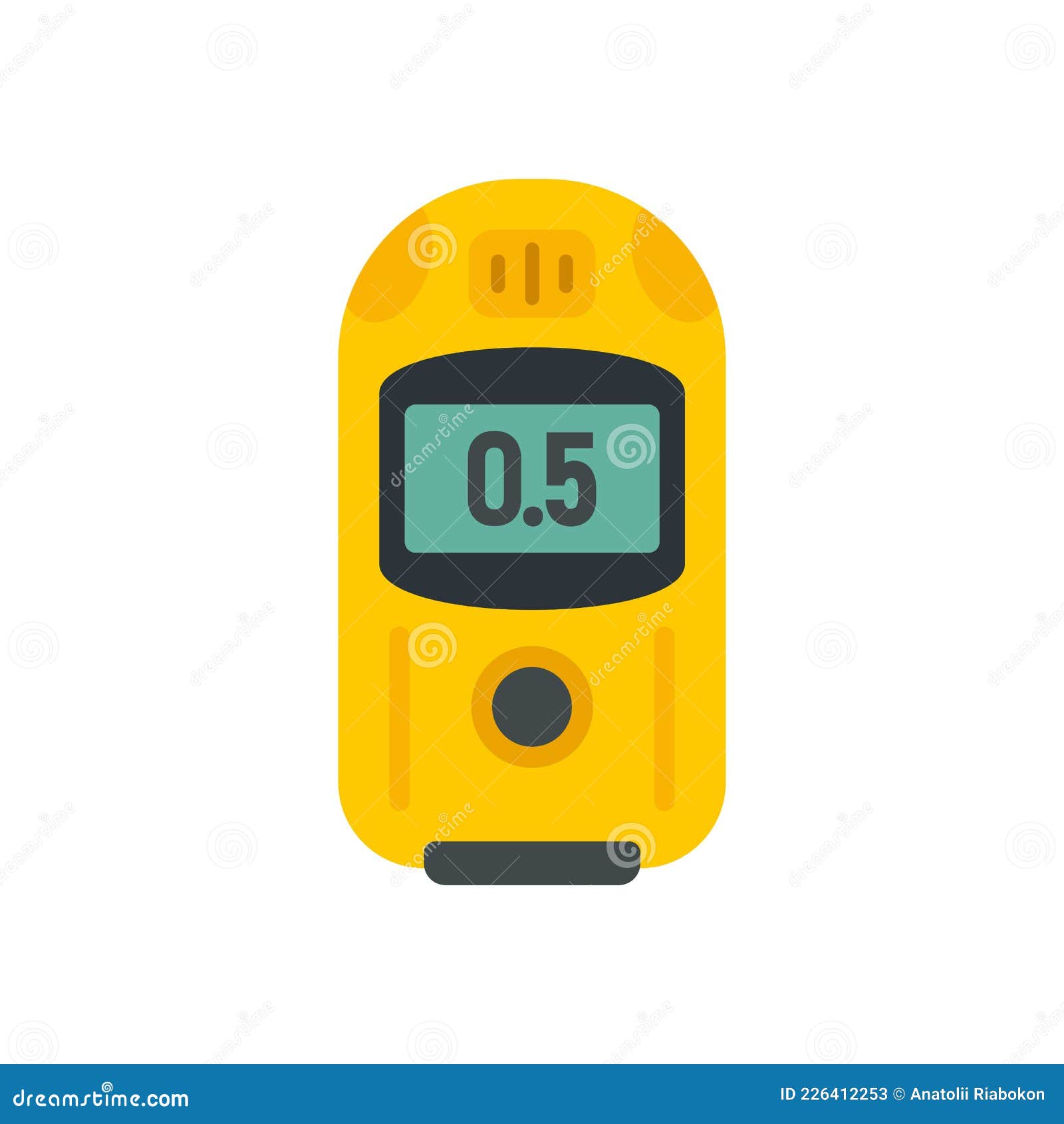 The Display On The PC Of The Geiger Counter. Cartoon Vector ...