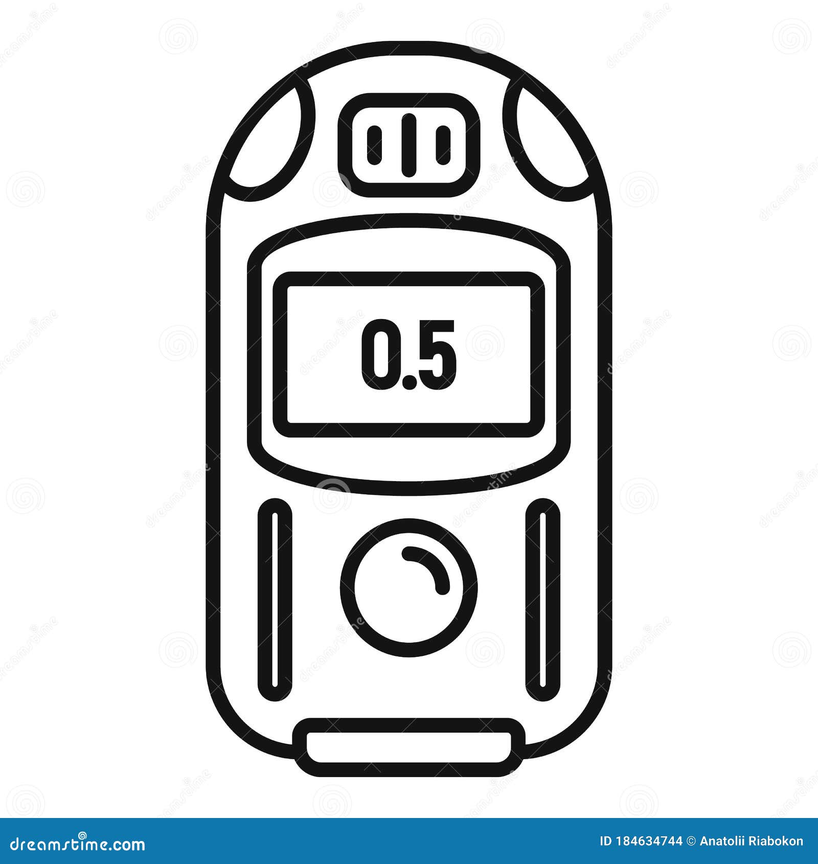 Digital Dosimeter Icon, Outline Style Stock Vector - Illustration of ...