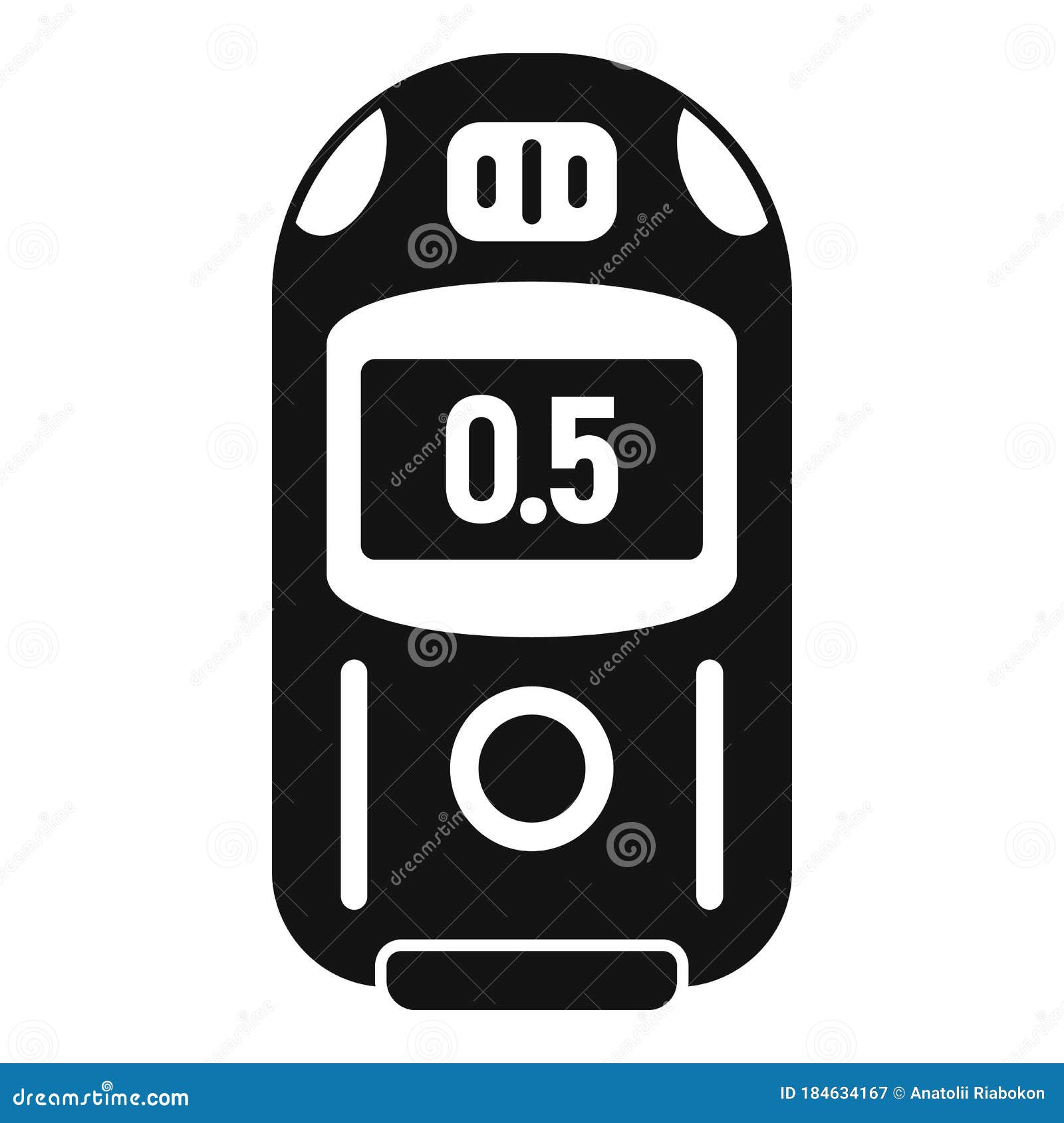 Electronic Dosimeter. Personal Combined Radiation Detectors. Vector ...