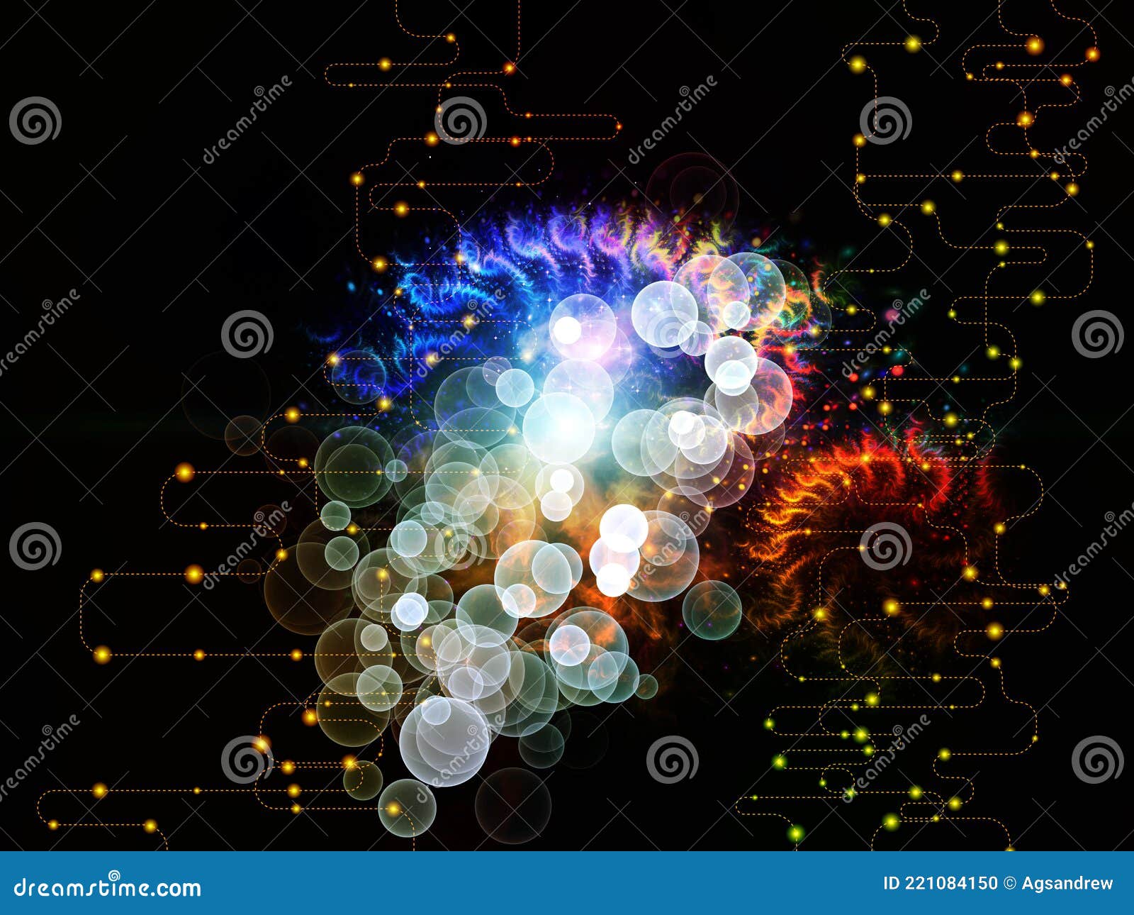 Digital Dots stock illustration. Illustration of shine - 221084150